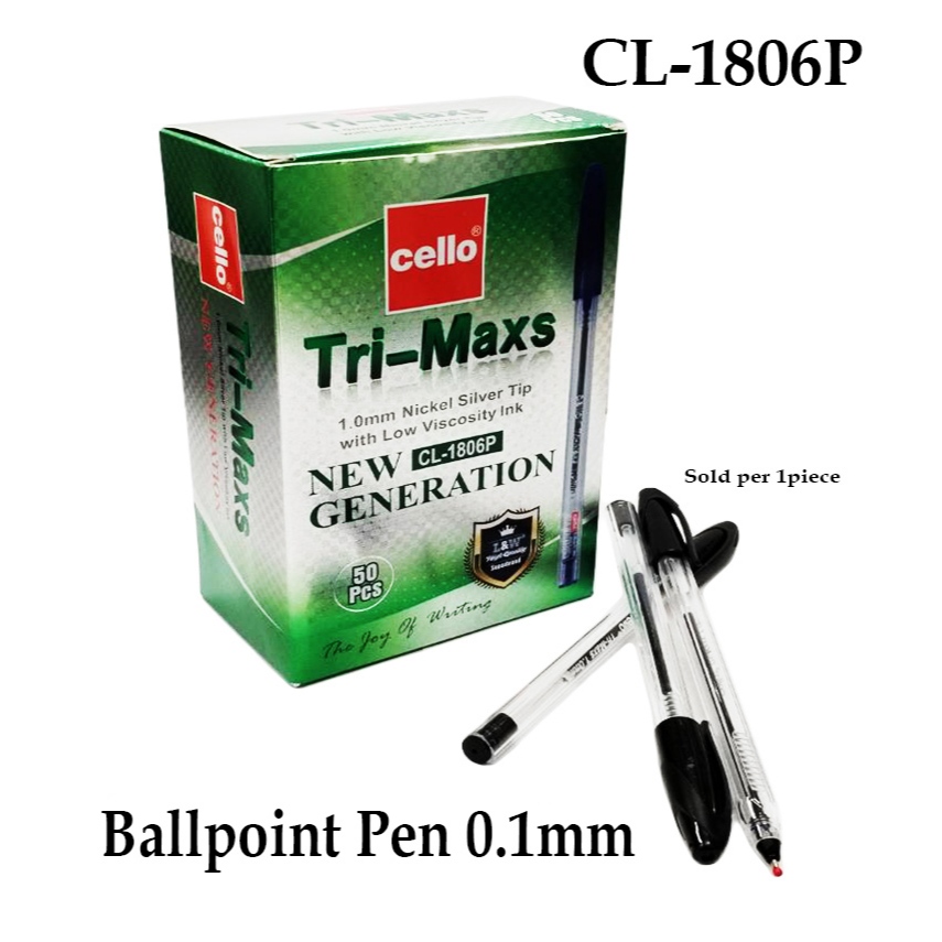 Cello Tri-Maxs Triangular Barrel Ballpoint Pen 0.1mm ( sold per 1 piece ...