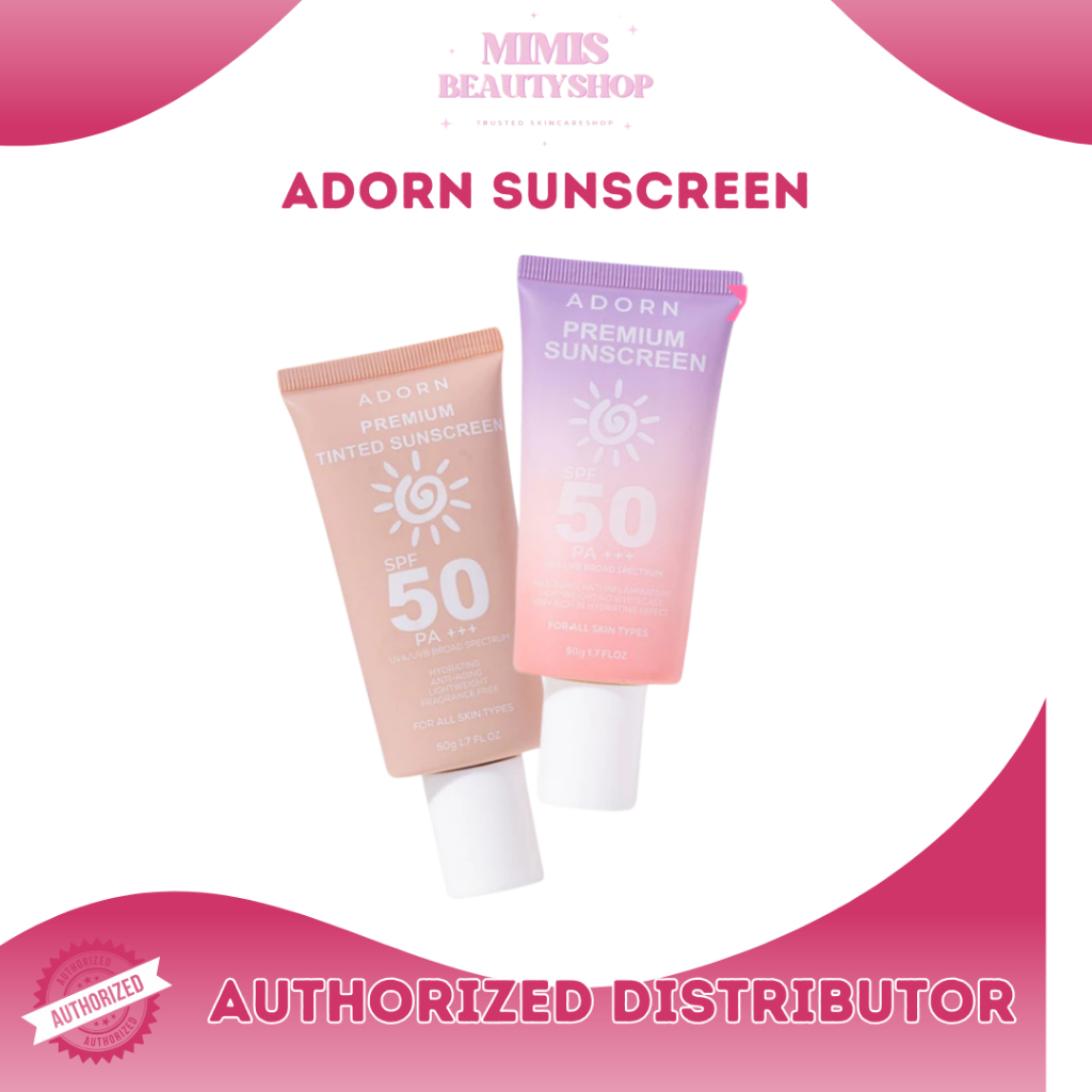 Adorn Premium Sunscreen SPF 50 | Premium Tinted Sunscreen | Shopee ...