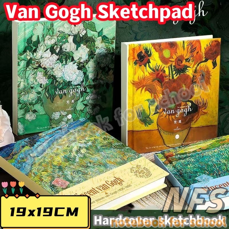 NFS Van Gogh Sketchbook 64 Sheets Oil Painting Book Thickened Sketchpad ...