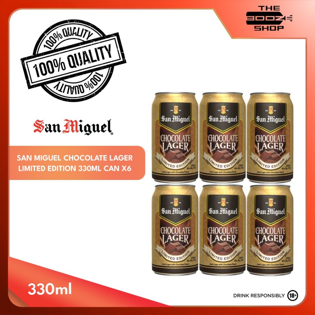 San Miguel Chocolate Lager Limited Edition 330ml Can x6 | Shopee ...