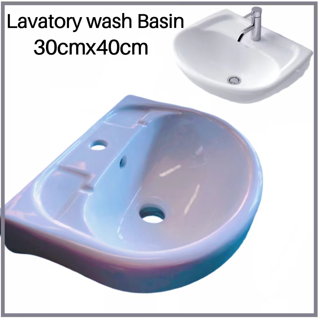 Ceramic lavatory wash Basin 30cmx40cm+ | Shopee Philippines