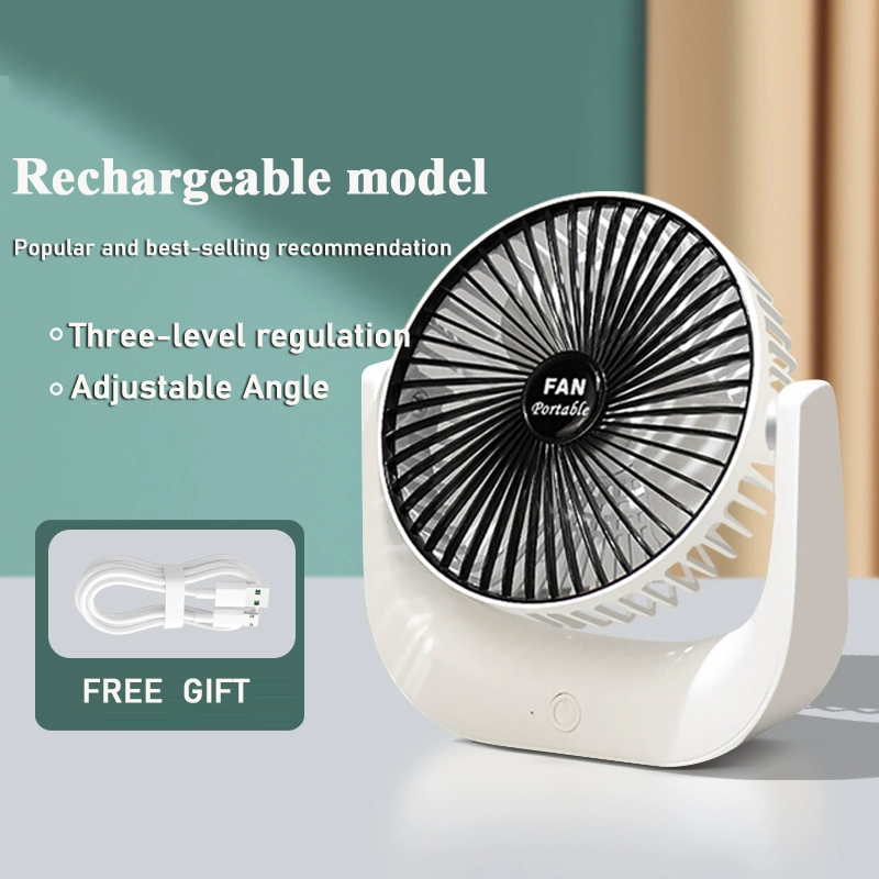 Mini desk fan Large wind noiseless Strong wind 180 Degree Rotation ...
