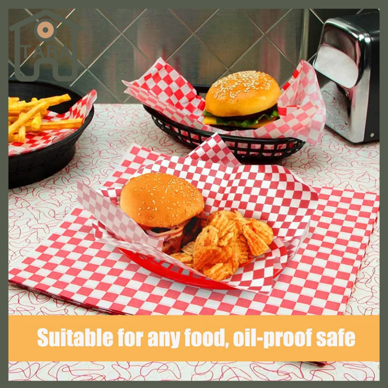 100Pcs Baking Wax Paper 28*29cm burger wrapper Sandwich Wrapper Paper ...