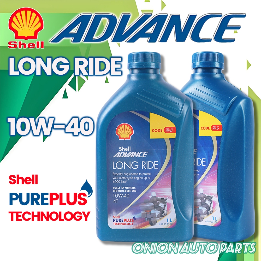 Shell Genuine ADVANCE LONG RIDE 10W40 4T 1L Fully Synthetic High ...