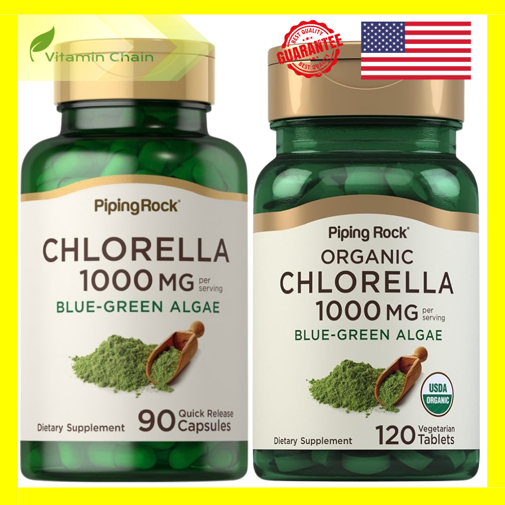 PipingRock Chlorella 1000mg 90/120 Capsules | Shopee Philippines