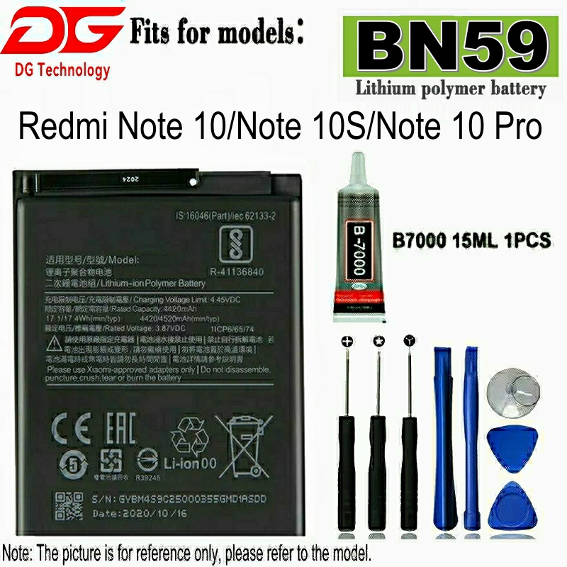 【COD】DG BN59 Replacement Battery For Redmi Note 10/Note 10S/Note 10 Pro ...