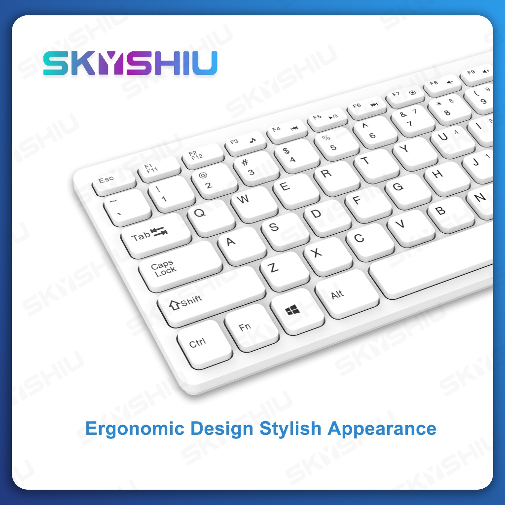SKYSHIU Macaron Mini 78-key backlit USB Silent keyboard Set ipad laptop ...