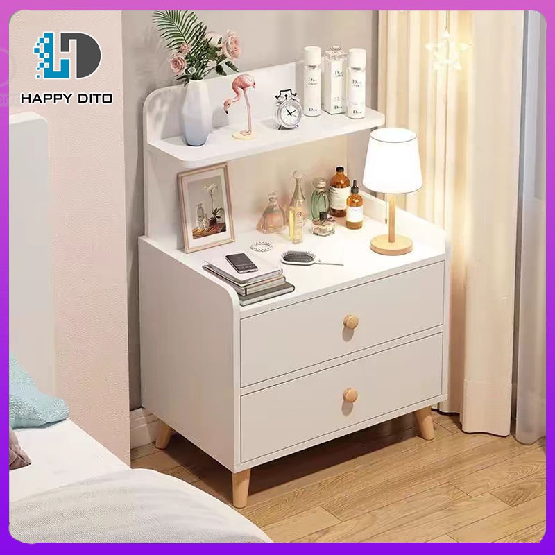 Drawers Wooden Elegant Bedside Table Nightstand Coffee Side Table with ...