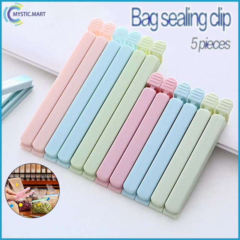5pcs/set Snack Bag Sealing Clips Food bag Clips Bag Plastic Sealing ...