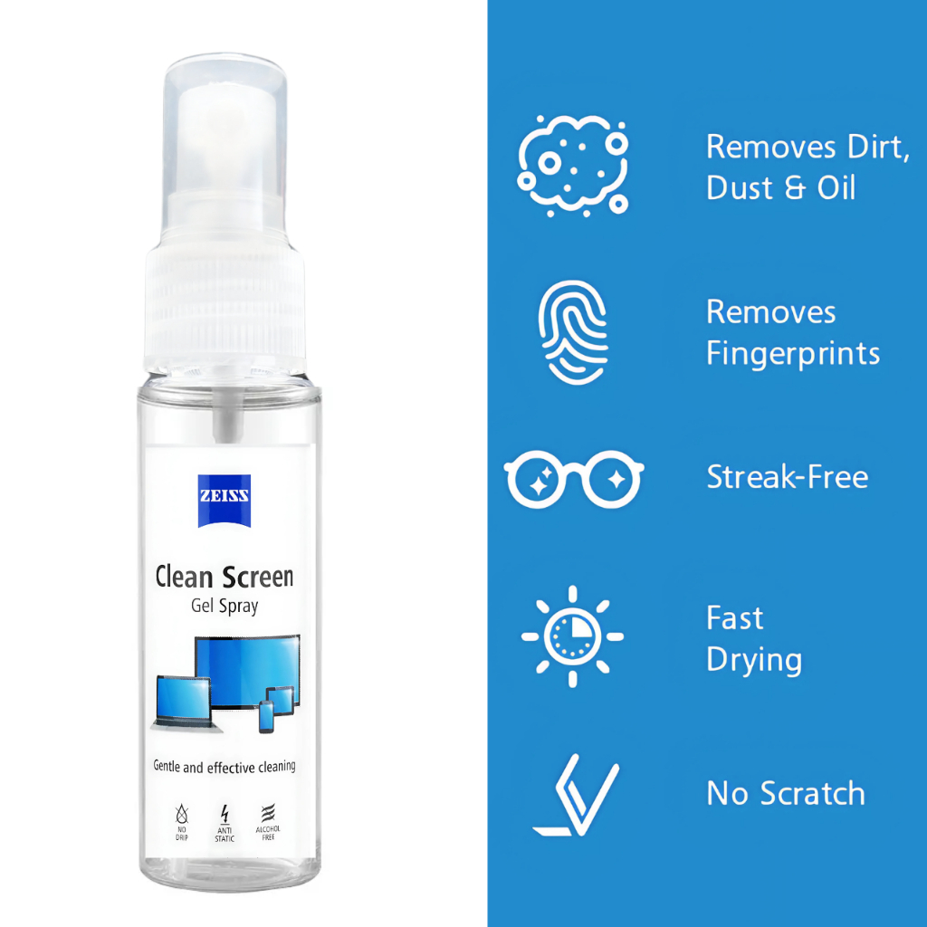 Zeiss Screen Cleaner Kit Spray Wipes for Phone Laptop MacBook TV Lens ...