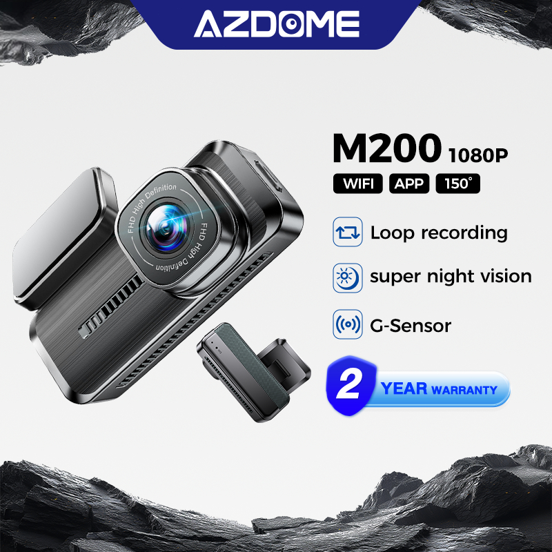 AZDOME M200 Dash Cam 1920*1080P WIFI Built-in G-Sensor 150 Inch Wide ...