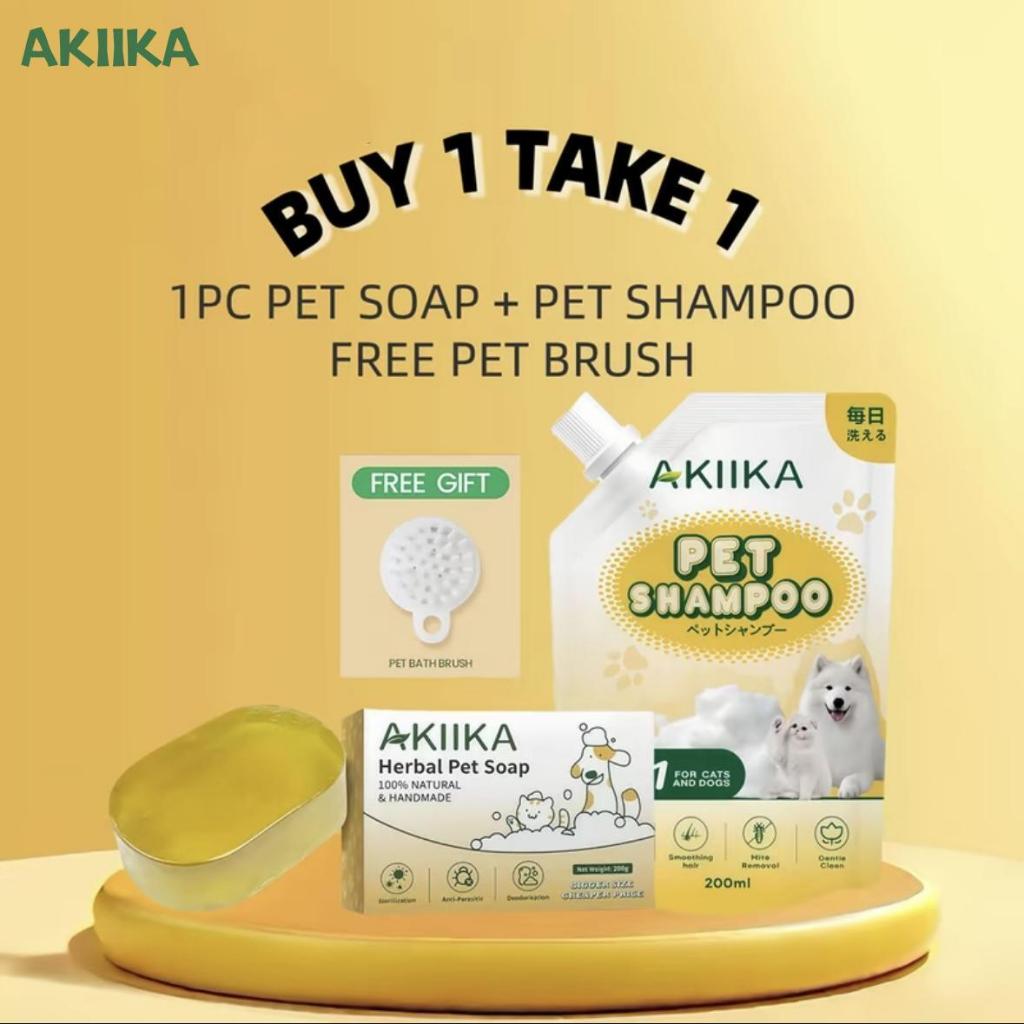 Akiika Herbal Pet Soap Sterilization Anti-Parasitic & Pet Shampoo Make ...