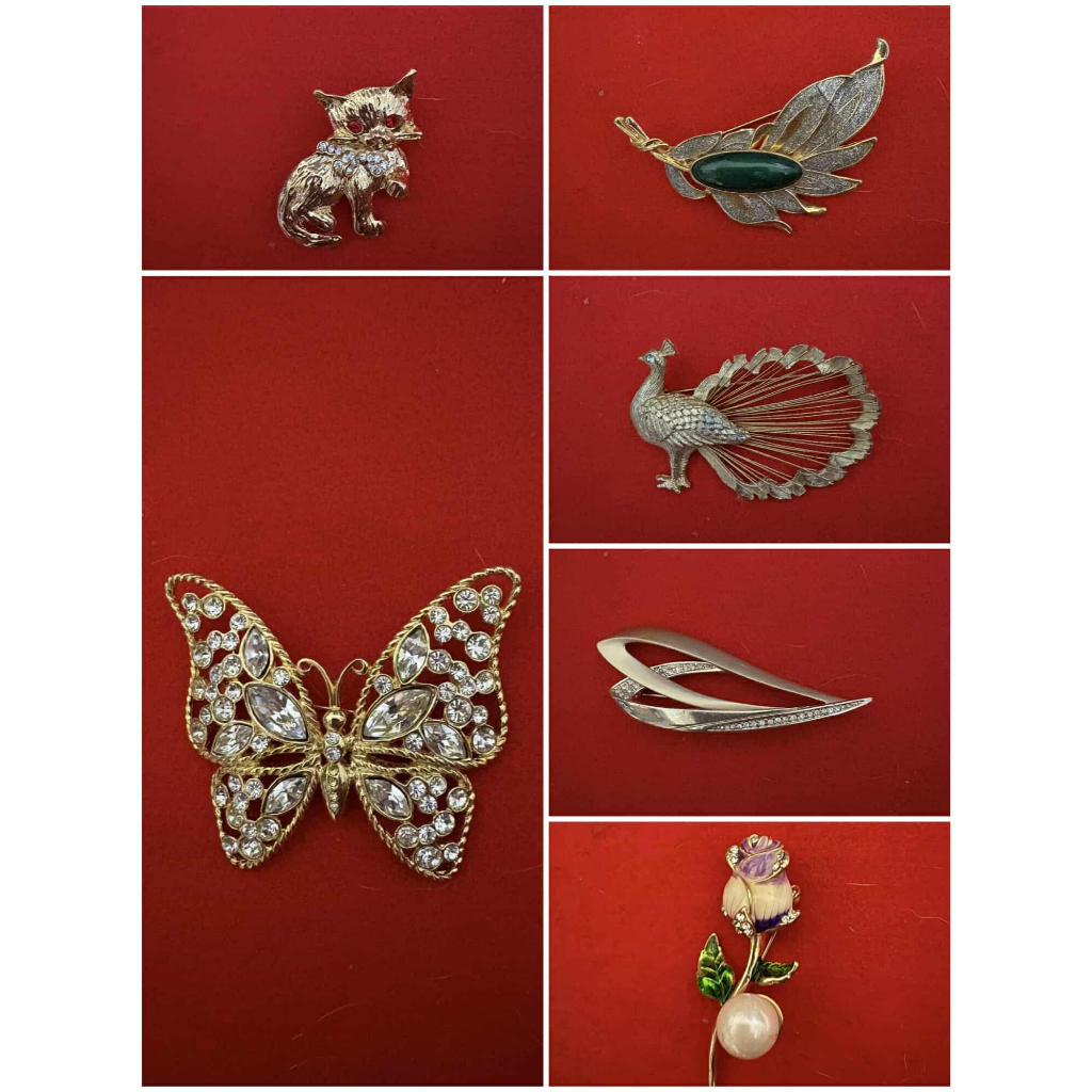 PRELOVED GOLD TONE BROOCHES/PINS JAPAN FASHION ACCESSORIES | Shopee ...