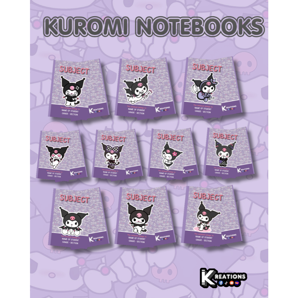 KUROMI COMPOSITION AND WRITING NOTEBOOK | Shopee Philippines