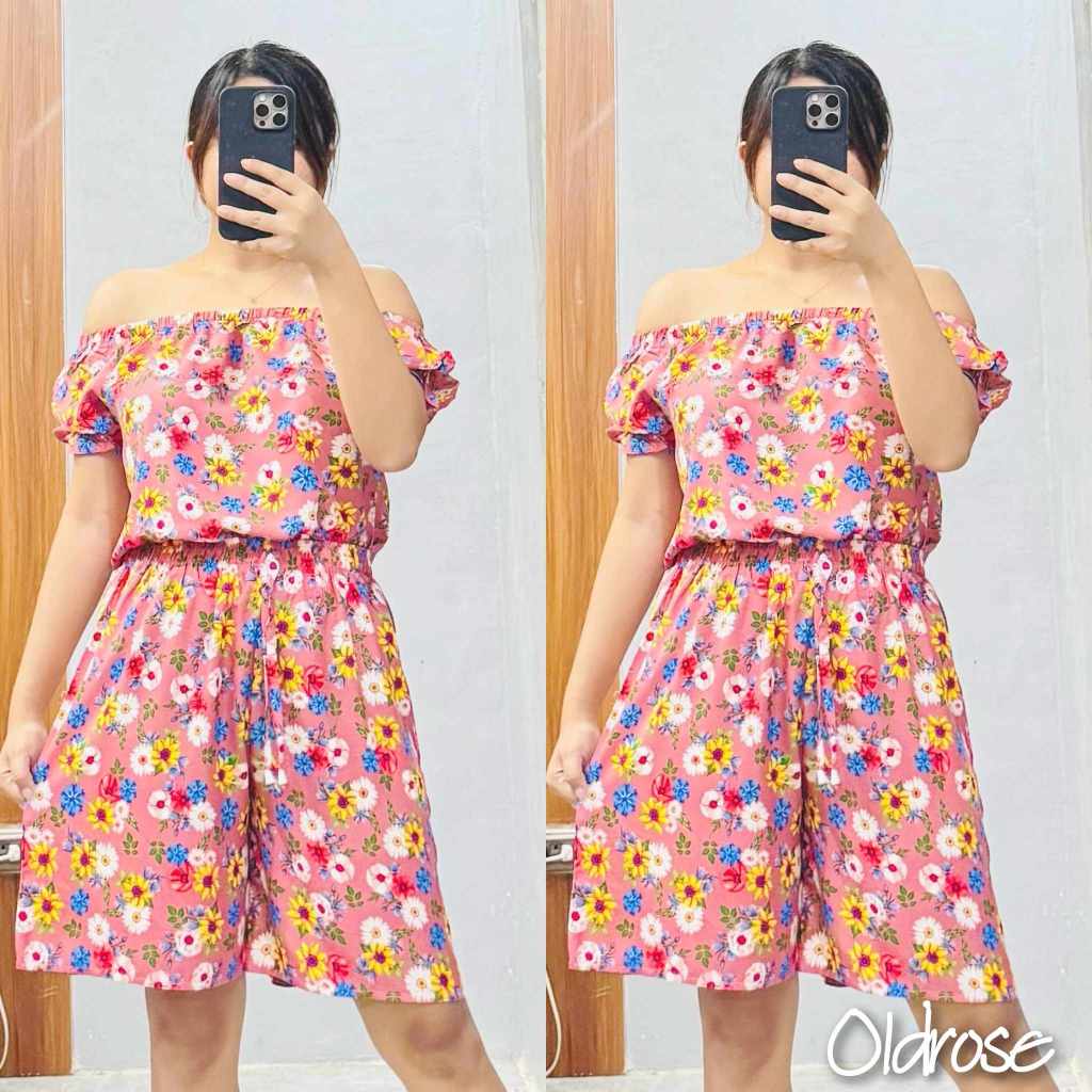 CHALLIS OFFSHOULDER FLORAL TERNO SETS FOR WOMEN (FLORAL TS) | Shopee ...