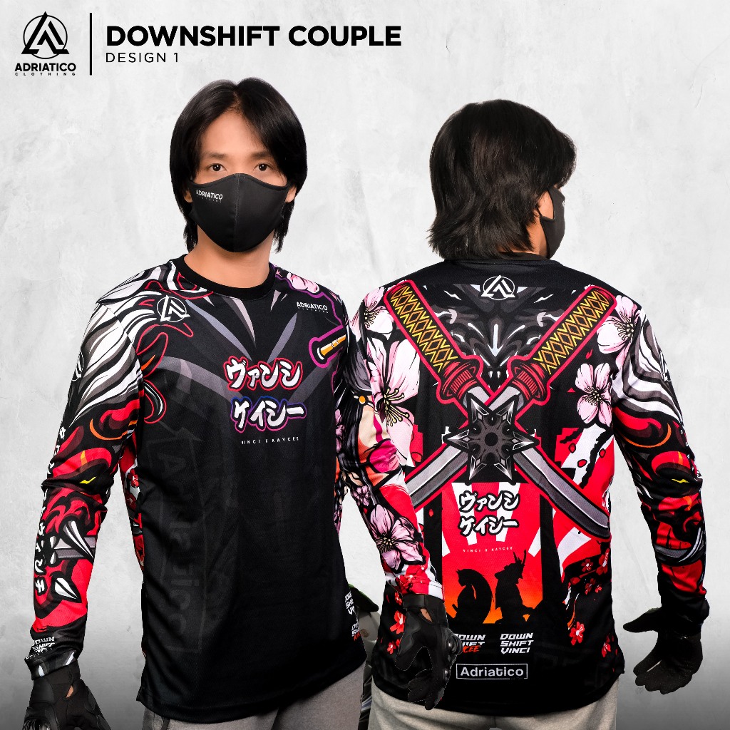 Adriatico x Downshift Vinci & Kaycee T-shirt/Long sleeve Moto Jersey | Shopee Philippines