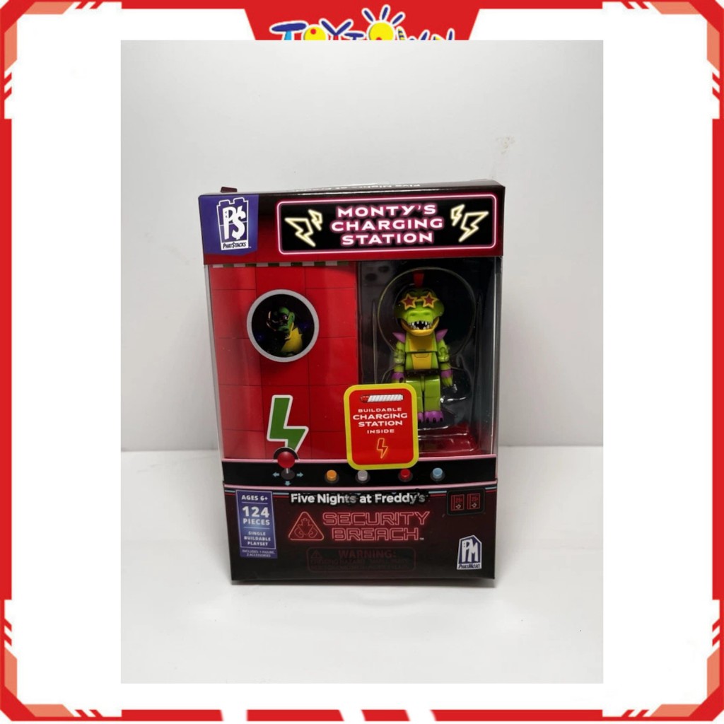 Phatmojo FNAF Charging Station Security Breach Construction Set - Monty ...