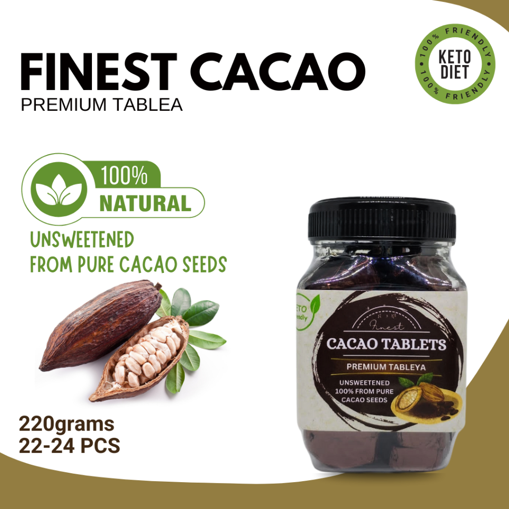 [BUY 1 TAKE 1] FINEST CACAO TABLETS (NO SUGAR PURE CACAO TABLEA)shopee ...