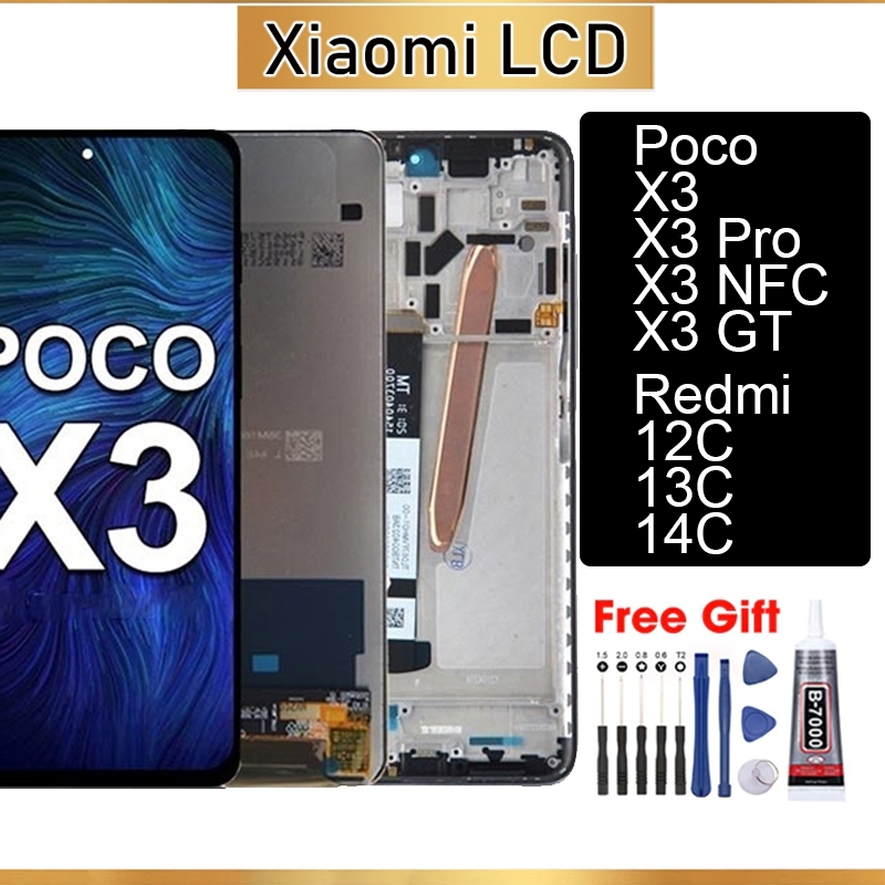 For Xiaomi Poco X3 X3 Pro X3 NFC X3 GT LCD Original Redmi 12C 13C 14C ...