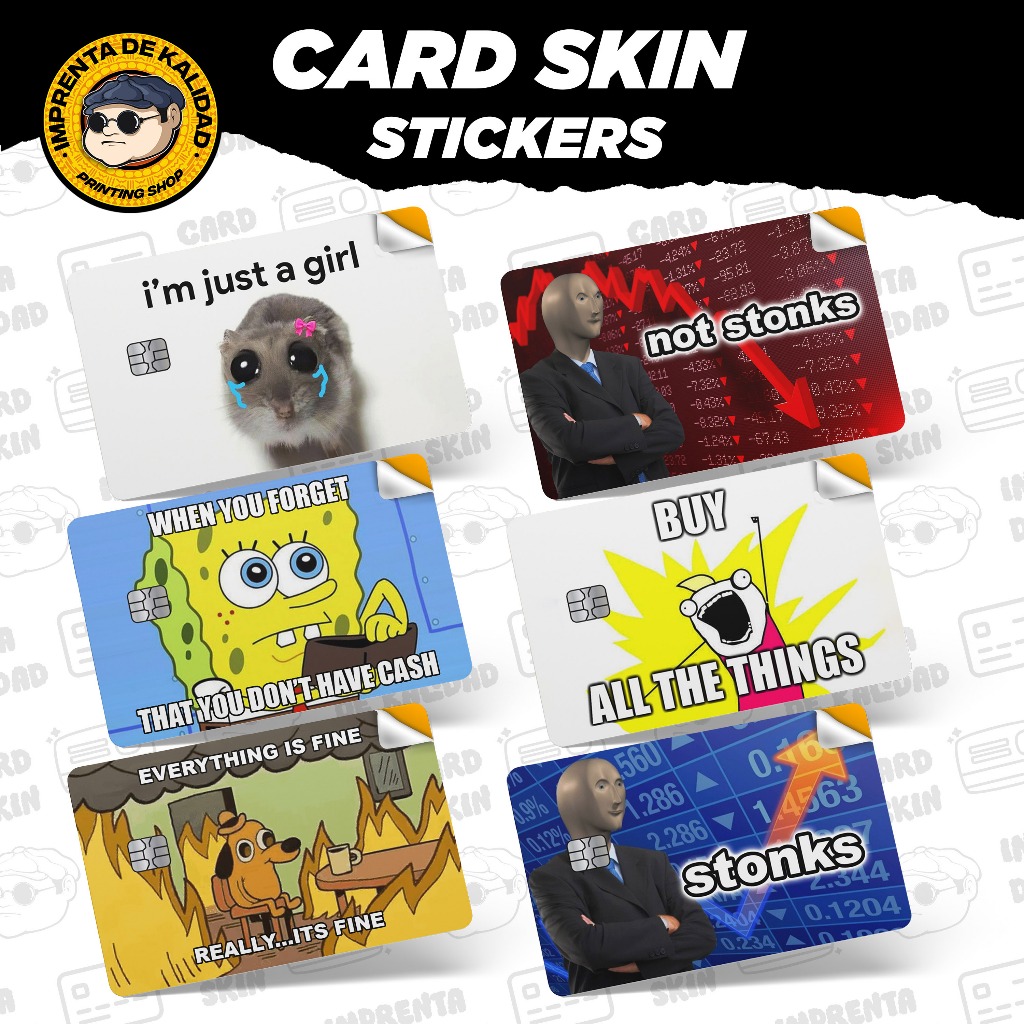Meme Skin Card Sticker Vinyl Debit/ATM/beep card sticker skin | Shopee ...