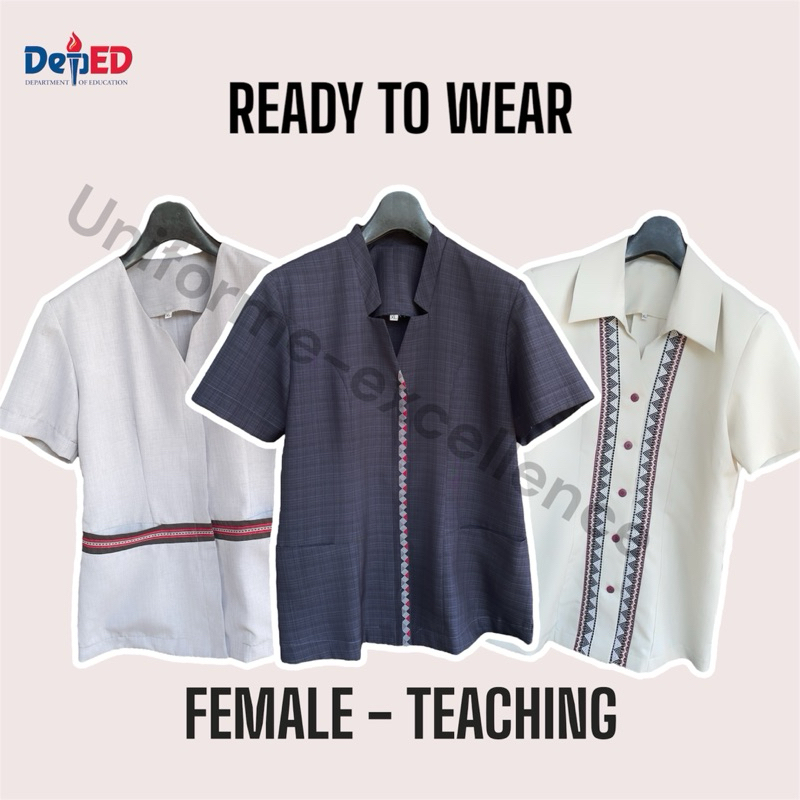 New DepEd Ready To Wear Uniform Female Teaching 2025 RTW | Shopee ...