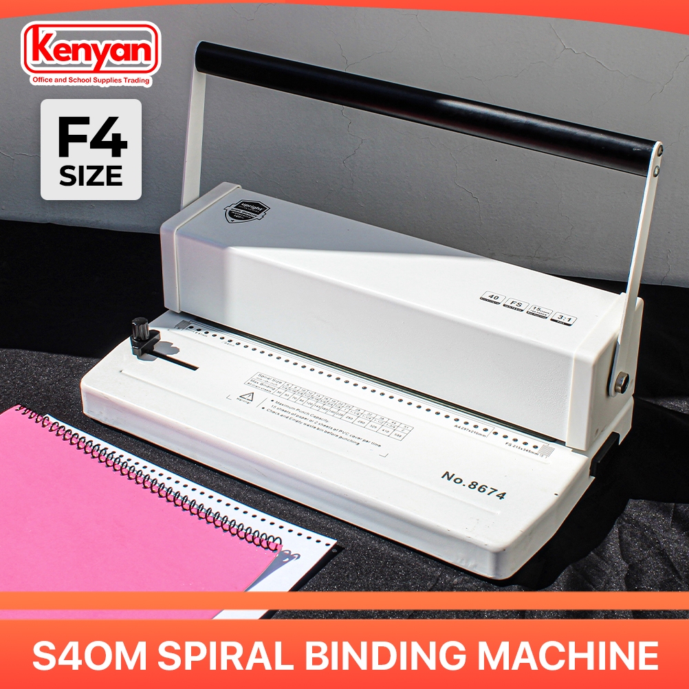 Spiral Binding Machine F4 size S40M 40 Holes Heavy Duty [Long/Legal ...