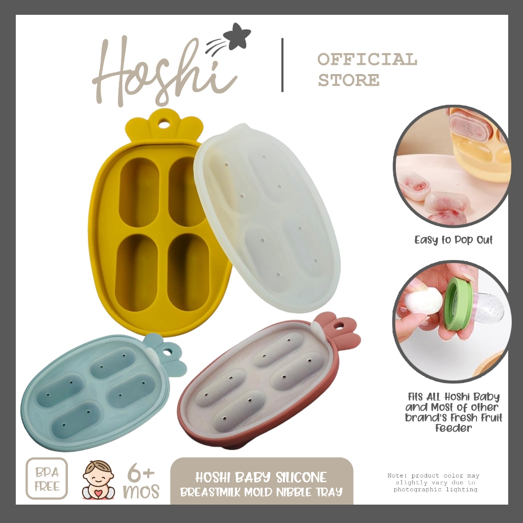 Hoshi Baby Silicone Mold Nibble Tray of Breastmilk, Juice and Purees ...