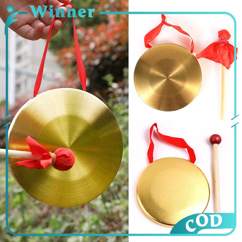 12/15cm Brass Hand Gong Percussion Instrument With Wooden Hammer For ...