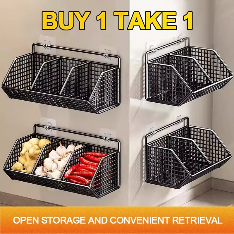 Kitchen Utensils Condiments Organizer Rack Wall Hanging Wares Storage ...