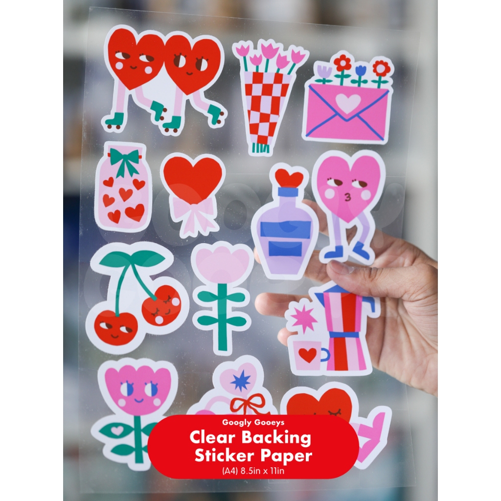 Clear Backing Sticker Paper for Journaling, Scrapbooking | 5pcs per ...