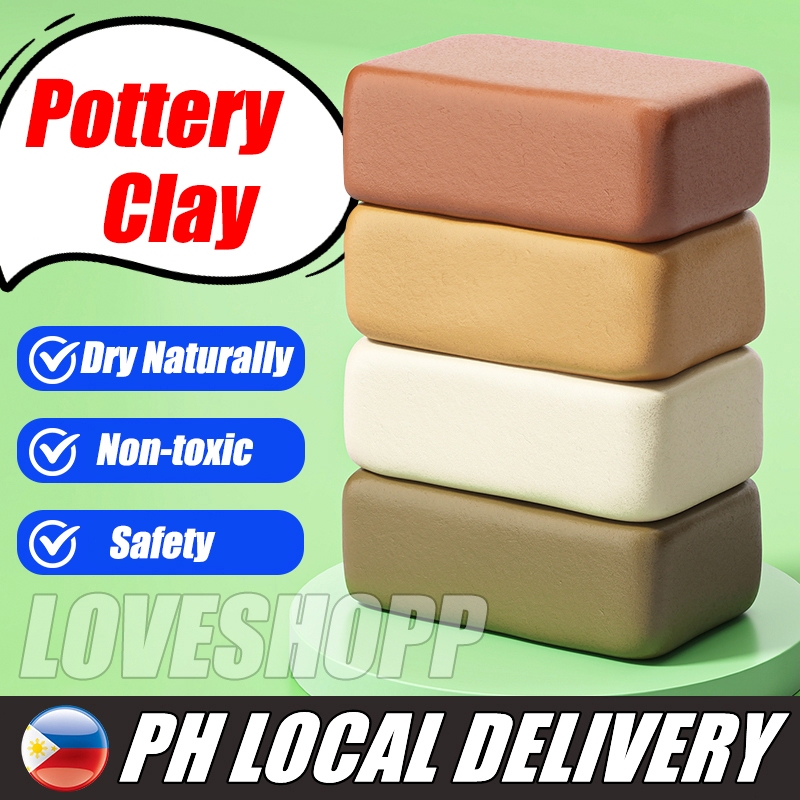 500g Pottery Clay Air-Drying Clay Non-Toxic Hardened Pottery Clay ...