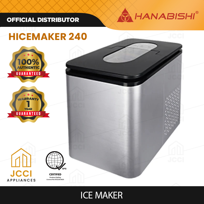 Hanabishi Ice Maker- 12 kg ice output for 24 hours (HICEMAKER240 ...