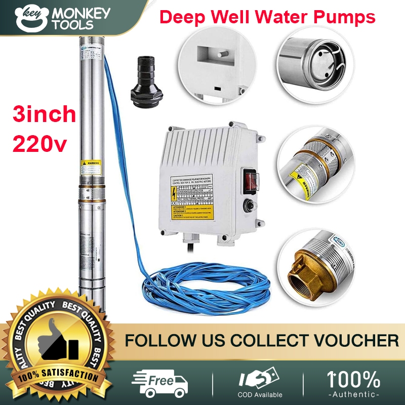 220V Submersible Pump 3" Stainless Steel Deep Well Water Pumps for ...