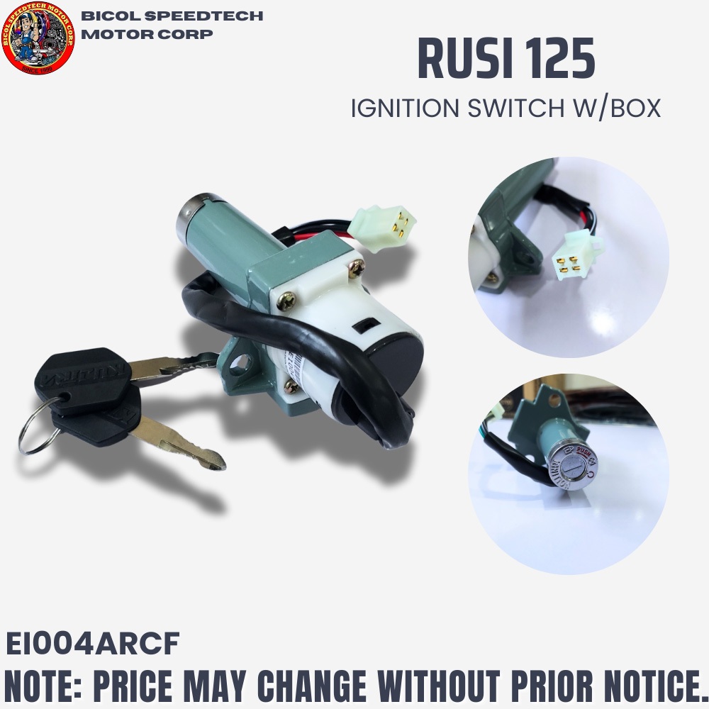 RUSI 125 IGNITION SWITCH W/BOX (EI004ARCF) | Shopee Philippines