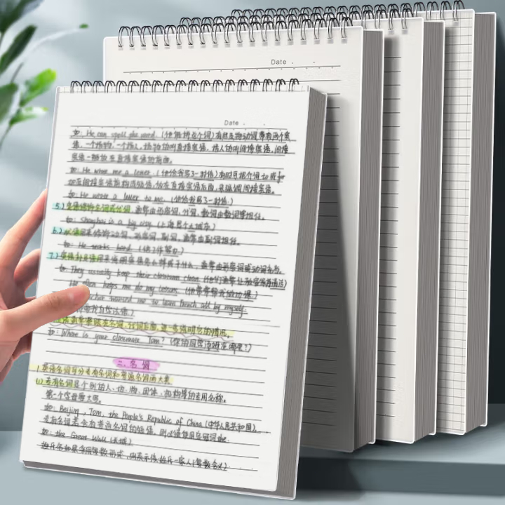 Steno Notebook A5/B5/A4 Vertical Coil Spring Notebook Spiral Notebooks ...