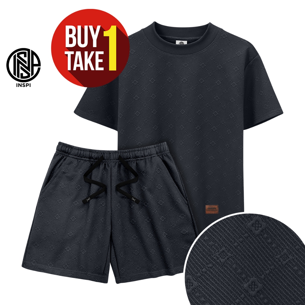 INSPI [2 in 1] Premium Textured Tshirt and Shorts for Men and Woman ...