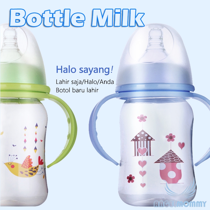 240ML Baby Bottle feeding teat Puting Susu baby Milk Drinking Wide ...