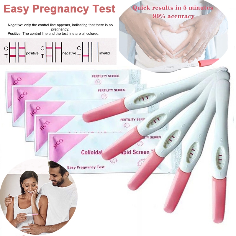 5/10 PCS HCG Early Pregnancy Test One Step Pregnancy Test Kit Urine ...