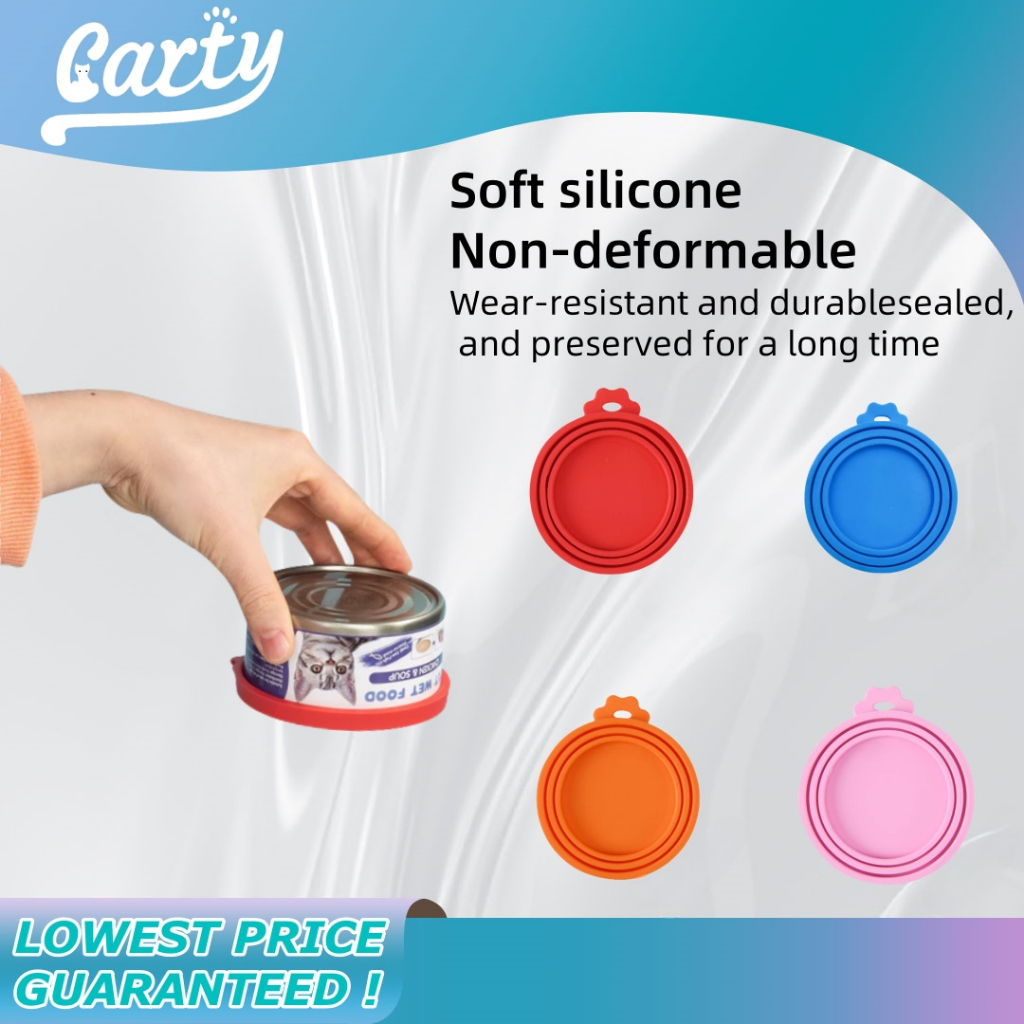 Pet fully sealed food silicone can LIDS, pet wet food LIDS, reusable ...