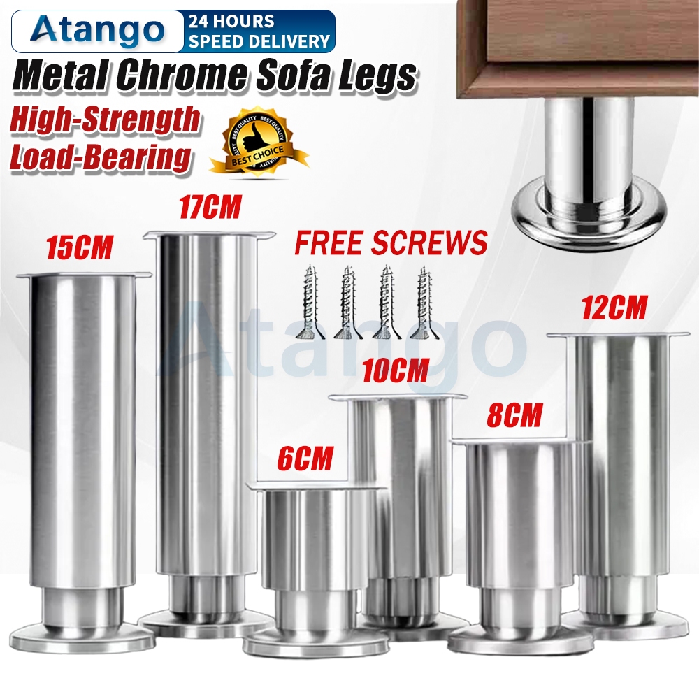 6cm, 8cm, 10cm,12cm,15cm Stainless Steel Sofa Legs With Screws Metal ...