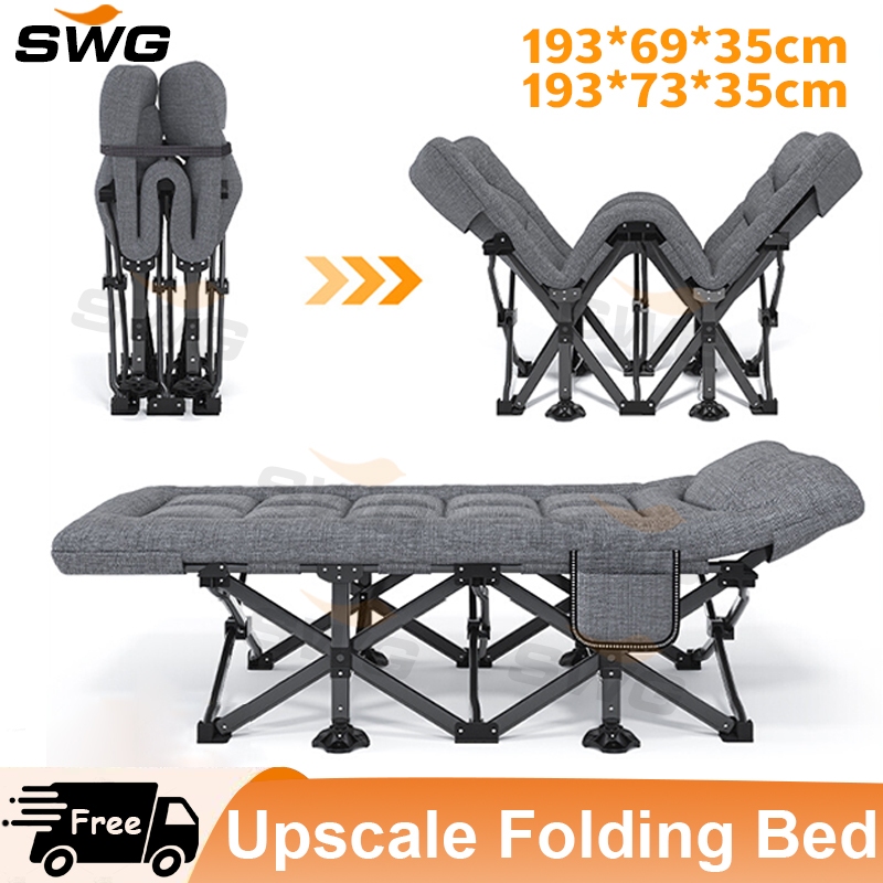 SWG Folding Bed With Foam Single Bed Reclining Chair Cloth Outdoor ...