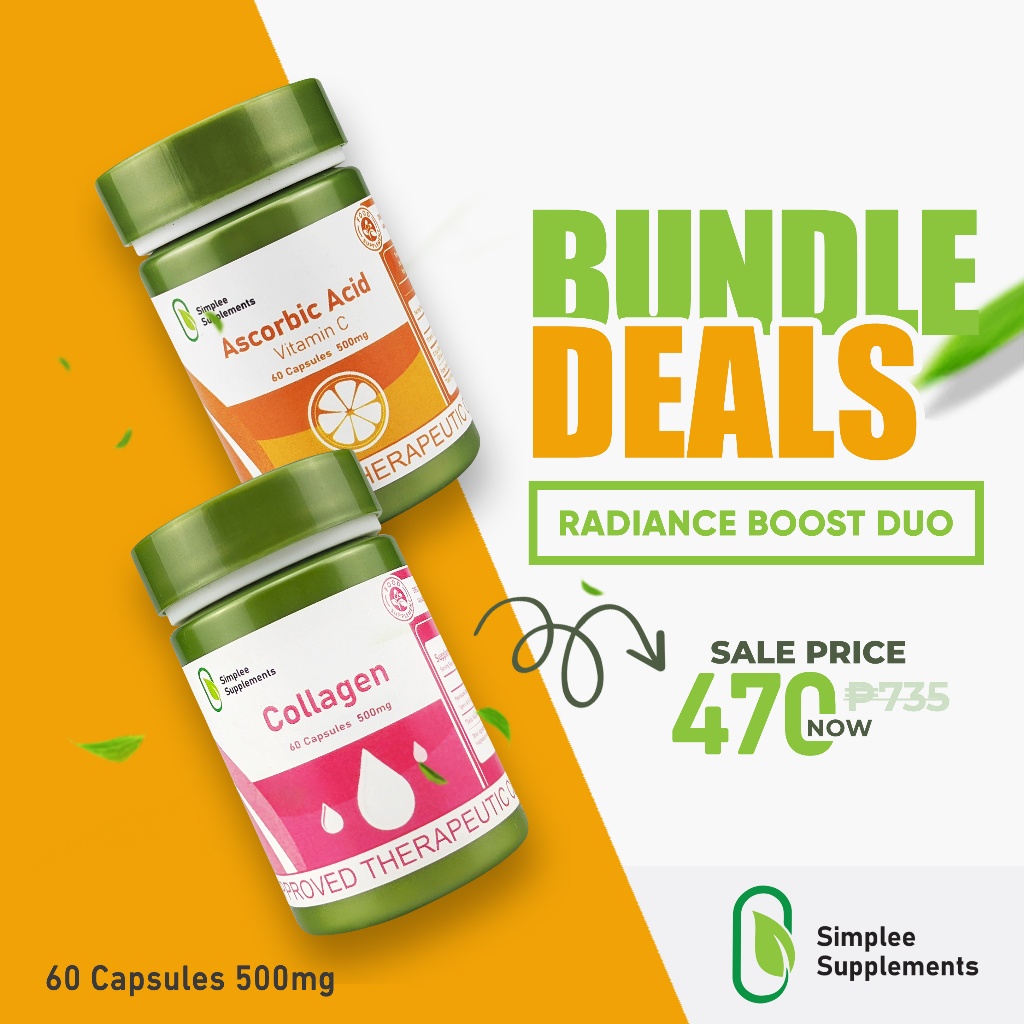 [ BUNDLE DEALS ] Simplee Supplements Radiance Boost Duo: Ascorbic Acid ...