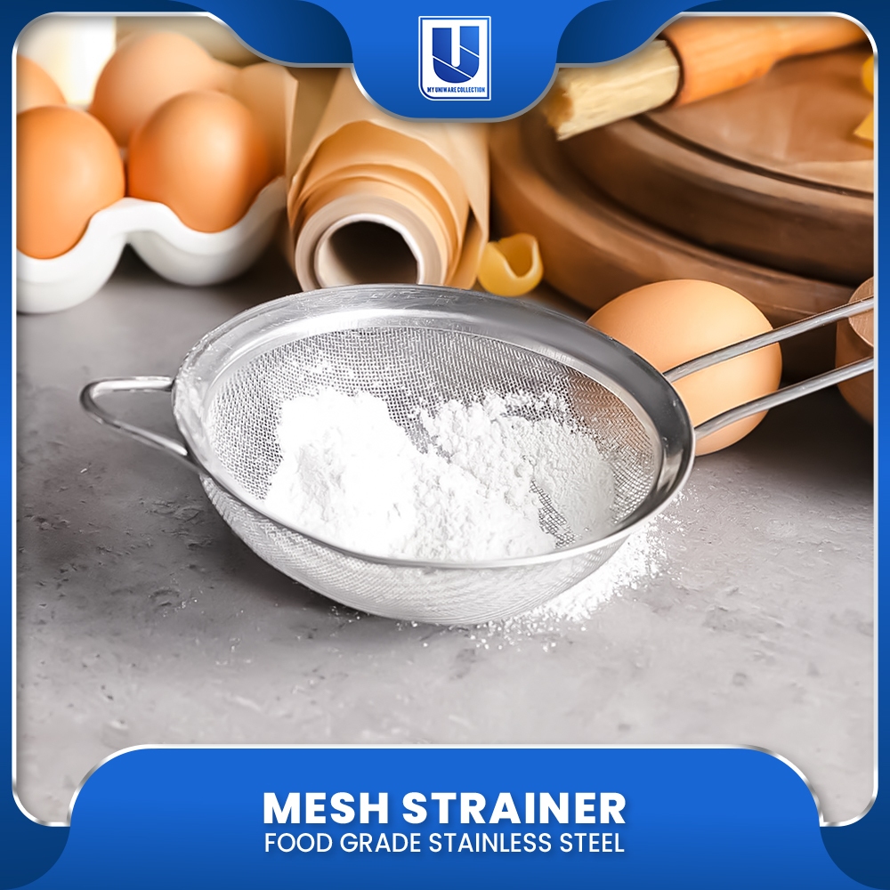 Strainer w/ Handle - Stainless Steel Fine Mesh Basket Kitchen Strainers ...