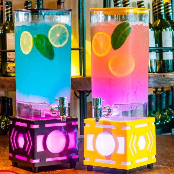 Beer juice dispenser with Color lights rechargeable beer tower festive ...