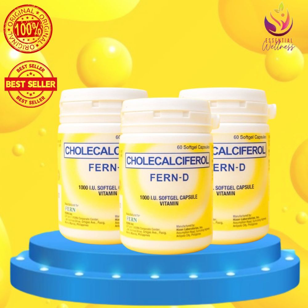[3 BOTTLES] Original IFern Fern D 60 Softgel Capsule 1000IU | Shopee ...