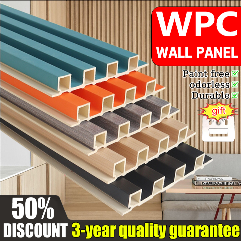 PVC Wood Wall Panel - Waterproof Grille Design Ecological Board for TV ...