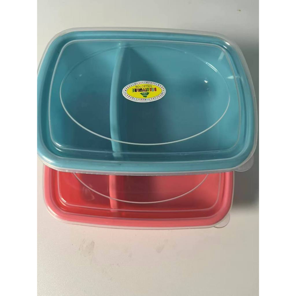 2/Division Bento Lunch Box with Divider (plastic) | Shopee Philippines