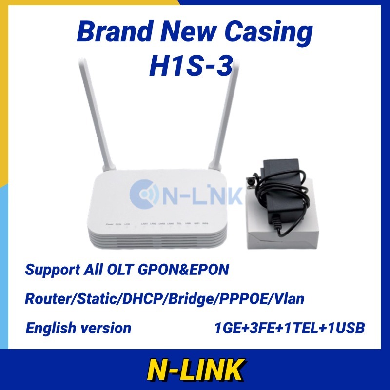 Brand New Gbits H1s-3 XPON EPON GPON Wi-Fi Modem ONT OLT English ...