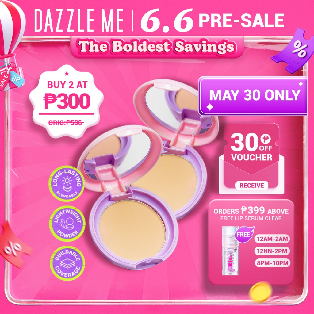DAZZLE ME B1T1 Muse Pressed Foundation - Oil Control Sweat Proof Smooth ...