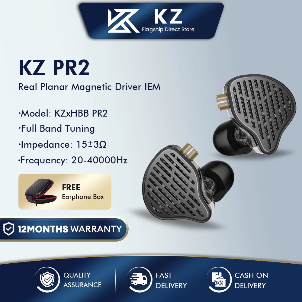 KZ x HBB PR2 Headphones in Ear Monitor Earphone 13.2mm Planar and KZ ZS10 Pro X Noise Cancelling ...